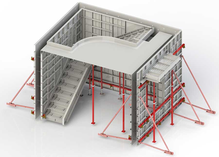 Pro-ALUMO Complete Aluminium shuttering for slab columns and walls ...